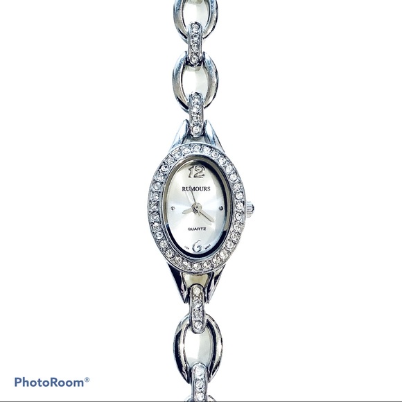Rumors | Accessories | Vintage Rumors Silver Plated Rhinestone Bracelet ...